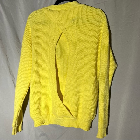 Woven Heart | Sweaters | Yellow Open Back Knit Sweater | Poshmark